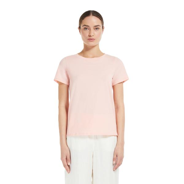 MAX MARA イタリアより入荷。上質なコットンを使用したコットンジャージーTシャツ。ストレッチが効いた生地は、肌触りが滑らかでコンフォートな着心地が魅力です。シルエットは、クルーネックのストレートライン。ジャケットやカーディガンのインナ...