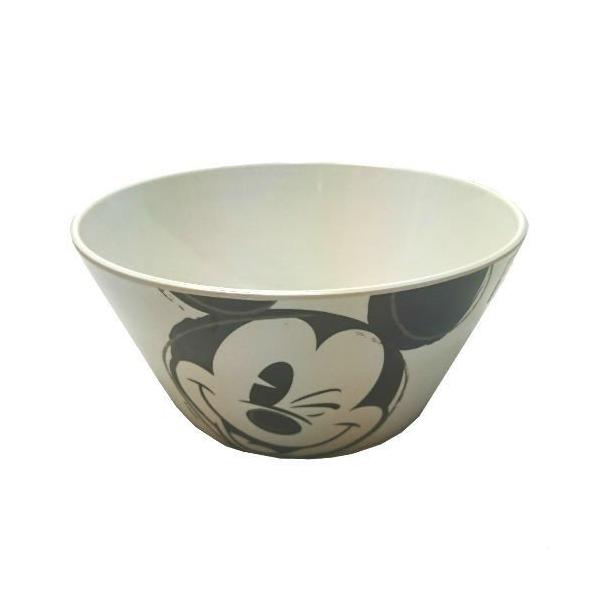 ミッキーのスープボウルです。シックで可愛いミッキーのイラスト♪軽くて扱いやすい素材。サイズ：直径底部9.5cm上部15cm深さ7cmBPAフリーの素材で出来ています。食洗機対応。電子レンジには入れられません。ZAK!Designsの商品です...