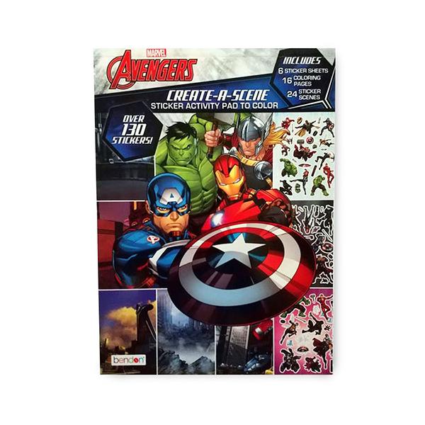 アベンジャーズのクリエイトシーン ステッカーアクティビティーパッドです。想像力を駆使して独自のアベンジャーズシーンを作成できます。ステッカーは6シート。シーンに貼り付けてアベンジャーズの世界を楽しめます。アベンジャーズのスーパーヒーロー、ア...