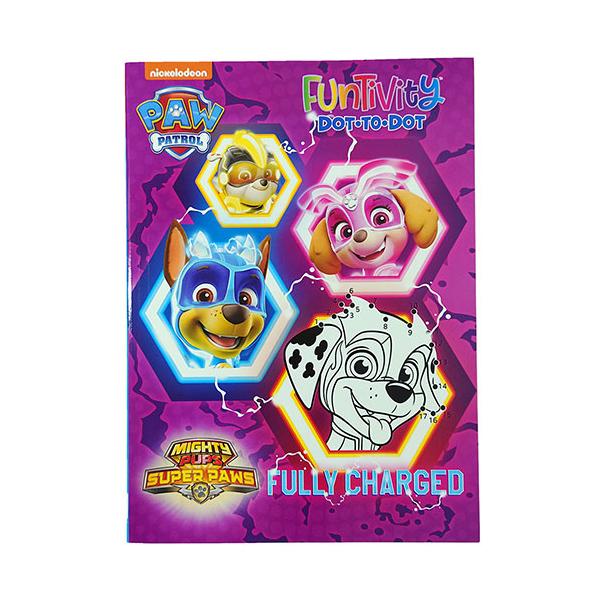 アメリカからの輸入品☆パウ・パトロール、マイティ・パップスのファンティビティー DOT・TO・DOT です。塗り絵や数字を順番に線でつないでイラストを完成さる点結び、数字のスペルの練習など盛りだくさん。切り取り線付きなので、使いたい分だけ切...