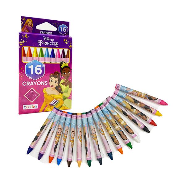ディズニープリンセスのクレヨンです。16色入り。持ち運びに便利♪NON-TOXIC（非毒性）仕様で、細身のタイプです。■パッケージサイズ：約H11.5×W6.8×D1.7cm■クレヨン長さ：約9cm■8色セット■対象年齢めやす：3＋※海外輸...