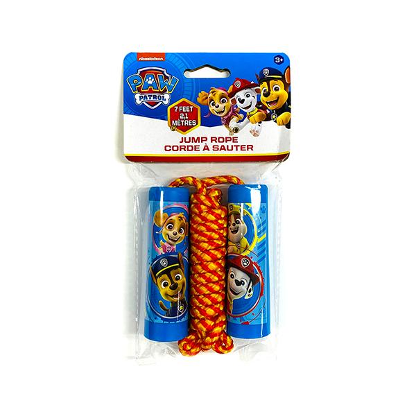 パウパトロール のなわとびです。チェイス マーシャル ラブル スカイ の絵柄とカラフルなロープがかわいいよ♪軽いので、初めてのなわとびあそびに最適です。アメリカからの輸入品です。■パッケージサイズ：約タテ21.5×ヨコ11.5×厚さ3cm■...