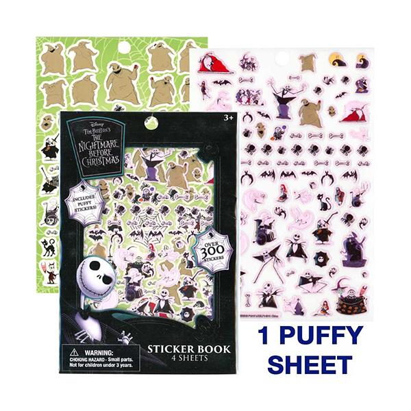 ナイトメアー・ビフォア・クリスマス のステッカーブックです。4シート入りで、1枚はぷくぷくのエンボスタイプです。ジャック や サリー たちの不気味でかわいいシールがたくさん☆いろいろなものに貼ってデコレーションしたり、ごほうびシールとしても...