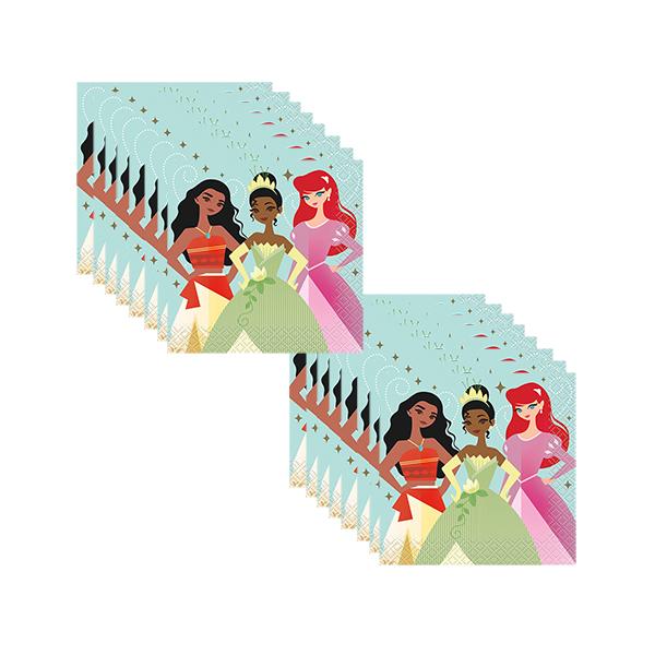 ディズニープリンセスのペーパーナプキンです。使いやすい正方形。テーブルが華やかになりますよ♪■パッケージサイズ：約12.5×12.5cm■広げたサイズ：24.7×24.7cm■材質：紙■16枚入り※画像は畳んだ状態です。