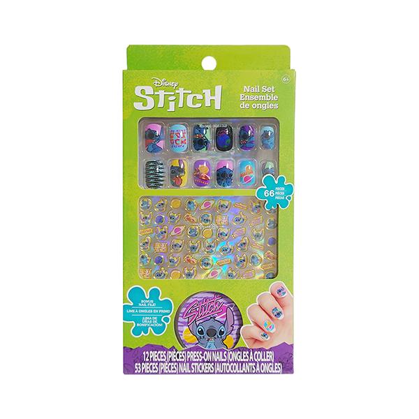 アメリカからの輸入品☆スティッチの子供用ネイルチップセットです。ネイルチップ、やすり、ネイルシールのセットです。チップは裏側に接着剤が付いているので、爪に乗せて押さえるだけで使えます。爪のサイズに合わせてやすりで調整してください。はがすとき...