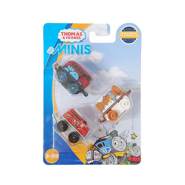 きかんしゃトーマスの MINIS 3個セット。アメリカからの輸入品です。コレクションしてつなげて遊んでね。●パッケージサイズ：16.5×11.5×2.5cm●1個あたりサイズ：5×3×2.5cm●セット内容：EMILY、COCKROACH ...