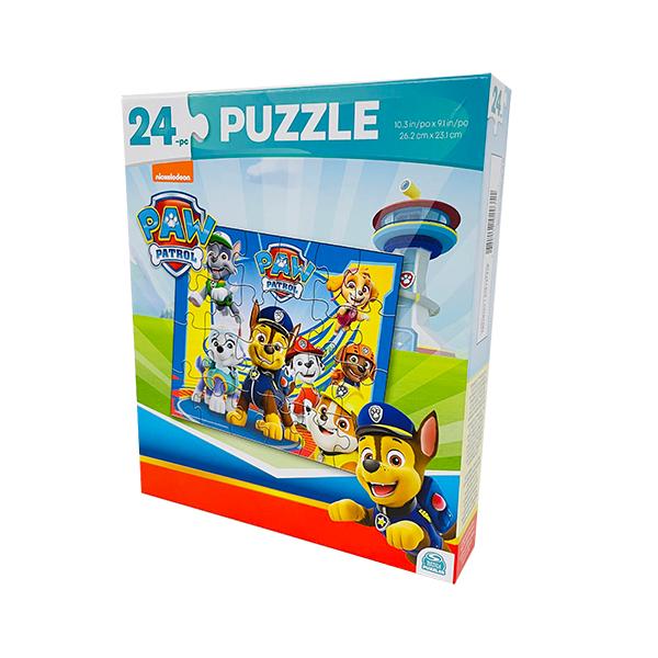 パウ・パトロールのジグソーパズルです。ピースが大きく難易度も易しいので小さなお子様でもチャレンジできます！24ピース入り。おうち時間にぴったりです♪■ボックスサイズ：約H21×W18×D4cm■ピース一つあたり：約5×8cmくらい■完成品サ...