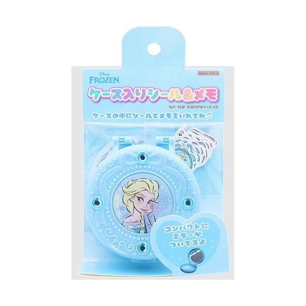 みんなの[ゆめ]を[はっぴー]に叶える 「ゆめはぴ！」アナと雪の女王・エルサのケース入りシール＆メモです。ミラー付きの可愛いキラキラコンパクト風のケースにシールとメモが入っているよ♪●パッケージサイズ：約77×112×3mm●サイズ：ケース...