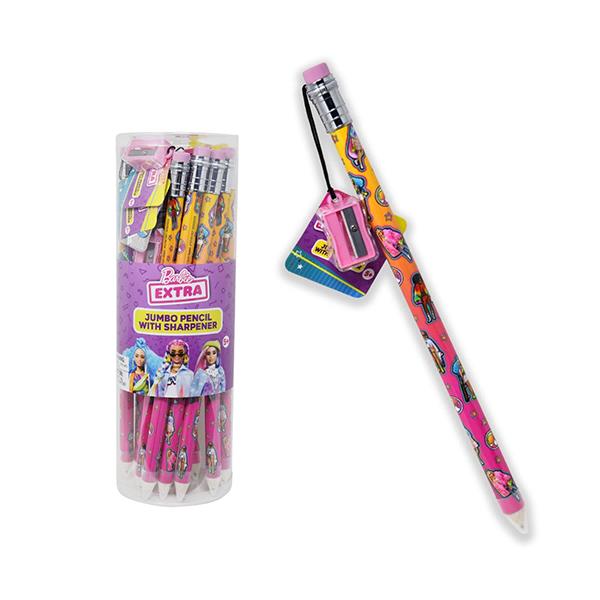 バービーのジャンボペンシル &amp; シャープナーは、アメリカからの輸入品で、文房具好きの心をくすぐるアイテムです。大きくて長いこの鉛筆は、かわいいバービーのキャラクターデザインが施されており、使うたびに楽しい気分にさせてくれます。消しゴ...