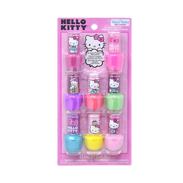 ハローキティ ネイル 8本セットは、アメリカからの輸入品で、子供たちにぴったりのキッズネイルです。ウォーターベースで作られているので、簡単にはがせるのが嬉しいポイント！香り付きで、塗るたびに楽しい気分になれます。カラフルな8色が揃っているの...