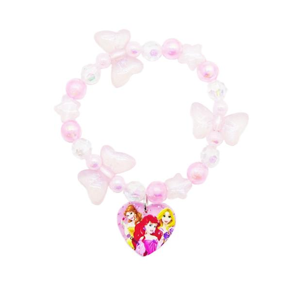 ディズニープリンセスの3プリンセス リボンビーズブレスレットは、アリエル、ラプンツェル、ベルがデザインされたディズニープリンセスの世界を手元に感じられる素敵なアイテムです。ピンクのビーズとリボンが組み合わさり、女の子の心をくすぐるかわいらし...