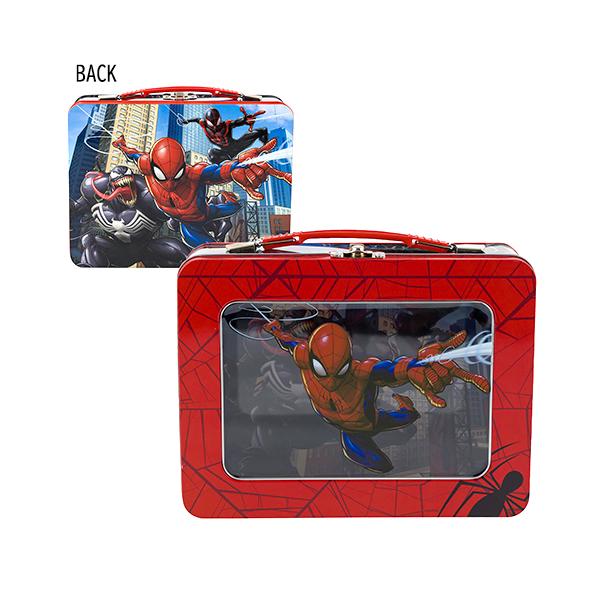 スパイダーマン の缶トランクです。フロント部分がクリア素材のユニークな缶。内側にも絵柄が描かれています。ティン缶素材でできているので、丈夫で長持ち。小物やお菓子を入れるのにぴったりなサイズ感です。丈夫なティン缶素材で、長く使えるのも嬉しいポ...
