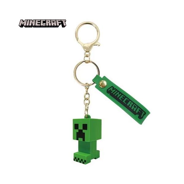 マインクラフトのマスコットキーホルダー。コロンとしたマスコットがかわいい。MINECRAFTのカラータグ裏面には、『BUILD,CREATE,EXPLORE』のメッセージが入っています。バッグなどにつけてね♪●マスコット部分サイズ：約H50...