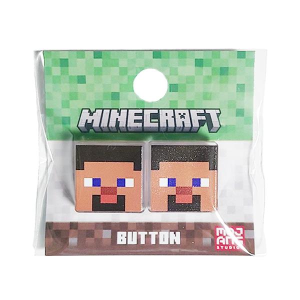 マインクラフトのボタン2個入りです！クリアで厚みのある土台にデザインされています。手芸や裁縫のアクセントとしてぴったり。バッグや洋服にワンポイントとして使うのもおすすめです。手作りアイテムを一層引き立てます。●サイズ：約16×16×5mm ...