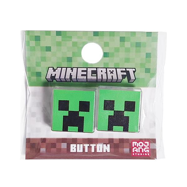 マインクラフトのボタン2個入りです！クリアで厚みのある土台にデザインされています。手芸や裁縫のアクセントとしてぴったり。バッグや洋服にワンポイントとして使うのもおすすめです。手作りアイテムを一層引き立てます。●サイズ：約16×16×5mm ...