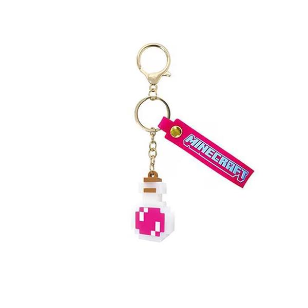 マインクラフトのマスコットキーホルダー。コロンとしたマスコットがかわいい。●サイズ：約H35×W30×D30mm※柄によってサイズが異なります。●カラータグ部分サイズ：約H15×W73(mm)●素材：PVCなど※画像の色味は光の加減により実...