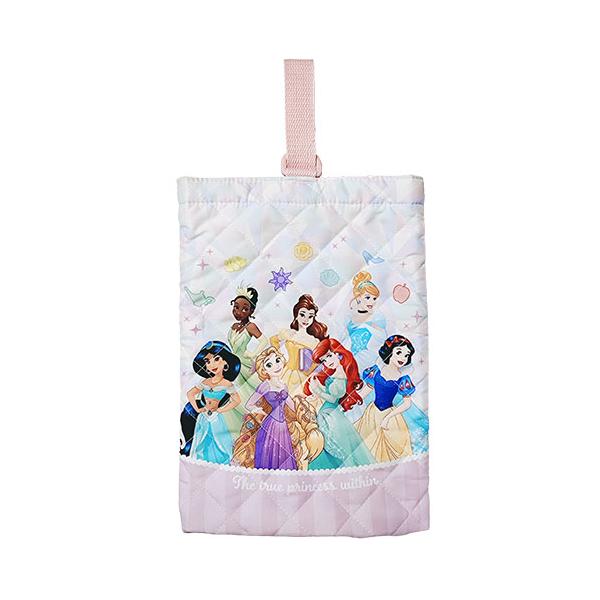 ディズニープリンセスのシューズバッグは、キュートなピンクのキルト素材で作られており、女の子にぴったりのアイテムです。ラプンツェルやアリエル、ベル、シンデレラ、白雪姫、ジャスミンといった人気のプリンセスたちがデザインされていて、毎日がもっと楽...