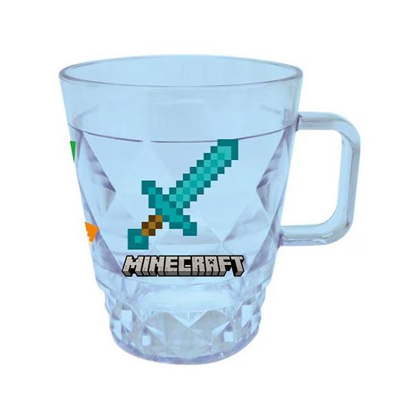 マインクラフトのマインクラフト キラキラ ダイヤ カップ です。ダイヤカットがキラキラ光ってきれいです。●サイズ：約H9.8×W10×D7.8cm●容量：270ml●素材：AS樹脂●耐熱温度：80度