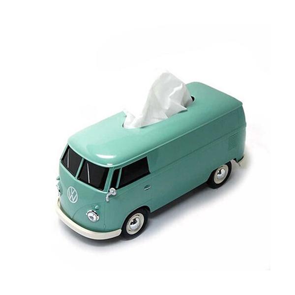 永遠の名車フォルクスワーゲンバスのティッシュボックス。ディテールも見事に再現されています。レトロかつスタイリッシュなフォルム♪●一般的な袋入りティッシュがご使用いただけます。(箱入りティッシュにはお使いになれません）●ボディにはめ込んで使え...