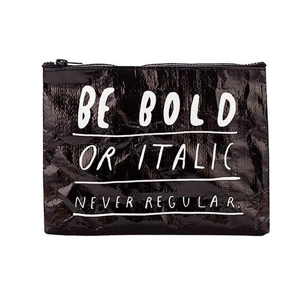 BlueQ社(ブルーキュー)のリサイクルバッグシリーズ「ジッパーポーチ」素材は厚手でシワ感のあるリサイクル素材。光沢がありパリっとした質感です。Blue Qは、1988年よりスタートしたユニークなアメリカンブランド。 『Very Best ...