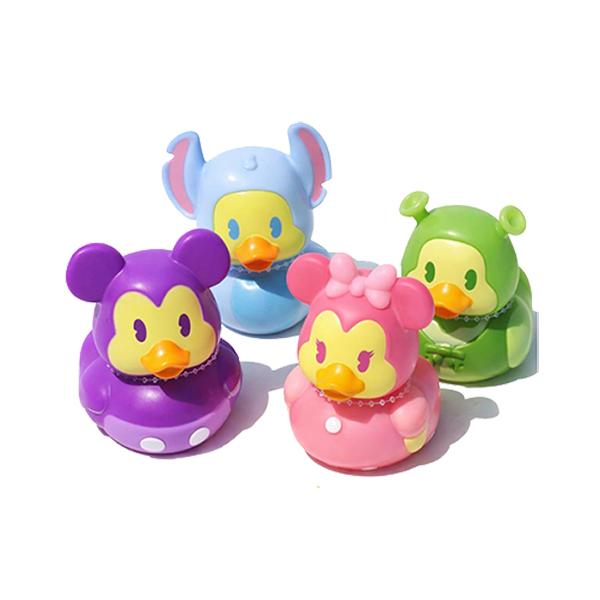 キュートなキャラクターあひるちゃん4個セットです。ミッキー、ミニー、スティッチ、シュレックの4種類。とんがったお口がなんともキュートなあひるちゃん♪お風呂やプールで浮かべて遊んでね♪色々なキャラクターを並べてインテリアとしても☆アメリカから...