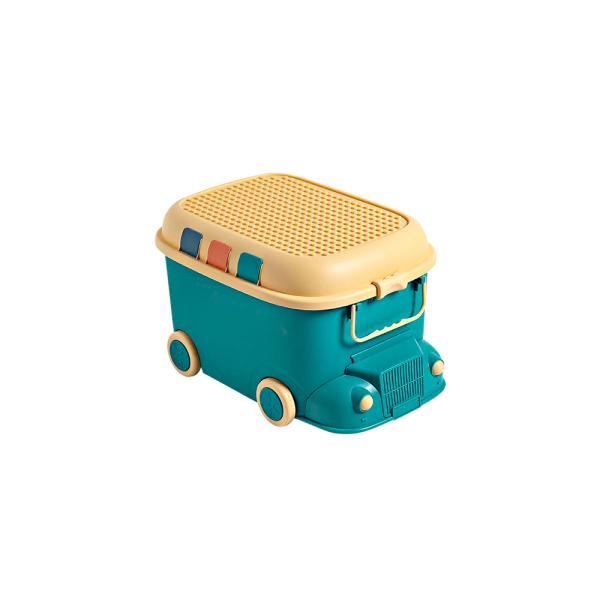 【長く使える収納箱】しっかり蓋が閉まるので、おもちゃだけではなく、お菓子や洋服の収納ボックスとしてもお使いいただけます。お子様の成長後も長く使えて経済的です。【遊べる収納ケース】フタがブロック状なので、ブロックのおもちゃと組み合わせて遊ぶこ...