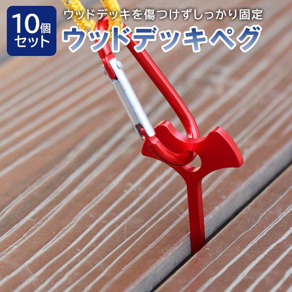 簡単設置可能な魚骨型ウッドデッキペグです♪ウッドデッキを傷つけずしっかり固定でき、デッキ板のすき間に差し込んで回すだけの簡単設置です。先端についた「返し」でデッキの裏からしっかり固定し、引っ張られても 抜けにくい仕様です。女性でも簡単に取り...