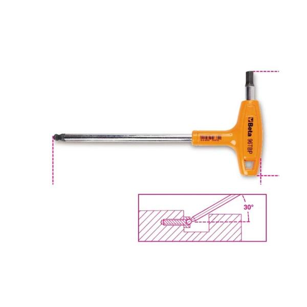 ■商品仕様メーカー：BETA商品名：T型ヘックスレンチボールポイント付タイプ：T形レンチ型番：96TBP先端サイズ：5mmサイズ：200×84×22(mm)重さ：88g■特長・握りやすさとBetaカラーであるオレンジが映えるグリップ■注意事...