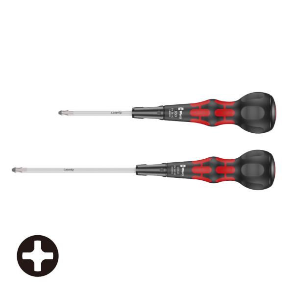 ■商品仕様メーカー：WERA商品名：1850 ボールグリッププラスドライバー レッド 100mm&amp;150mm 2本組タイプ：ドライバーセット型番：サイズ：205×76×76(mm)重さ：193gセット内容：1850 ボールグリッププ...