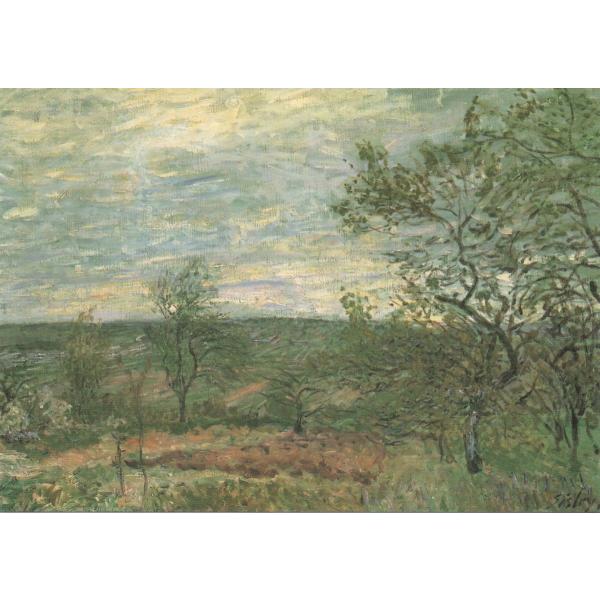 14.8x 10.5cmAlfred Sisley 1839-1898Der windige tag in Veneux,1882輸入国： ドイツ