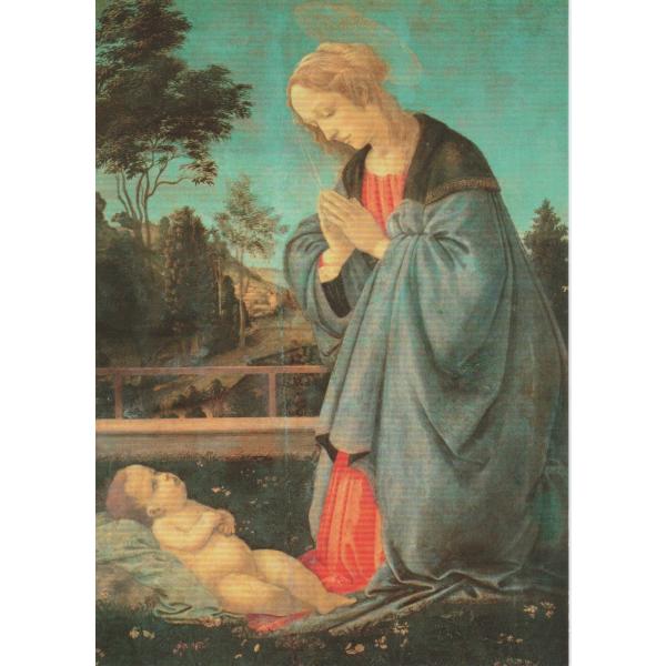 Fra Filippo Lippi (1406-1469)Madonna, des Kind anbetend, 1477-148014.8 x 10.5 cm輸入国：ドイツ
