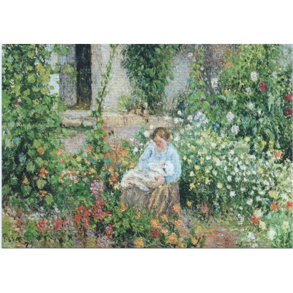 14.8x 10.5cmCamille PissarroMutter und Kind in den Blumen,1879輸入国： ドイツ