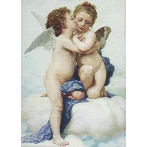 William Bouguereau (1825-1905)Der erste Kuss,189010.5X15cm輸入国：ドイツ