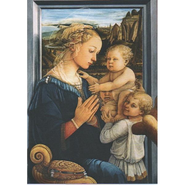 Fra Filippo Lippi (1406-1469)Madonna mit dem Kind und zwei engeln,146514.8 x 10.5 cm輸入国：ドイツ