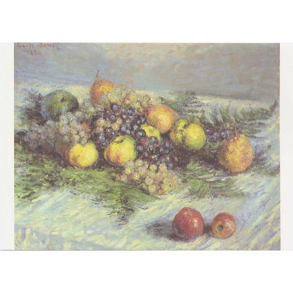 14.8x 10.5cm Claude Monet　1840-1926 Stilleben mit Birnen und Trauben,1880輸入国： ドイツ