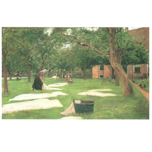 14.8X10.5cmMax Liebermann (1847-1935)Bleaching on the Lawn, 1882輸入国　：スイス