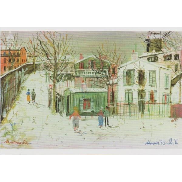 14.8 x 10.5 cmMaurice Utrillo (1883-1955)Montmartre im Schnee,1947輸入国：ドイツ