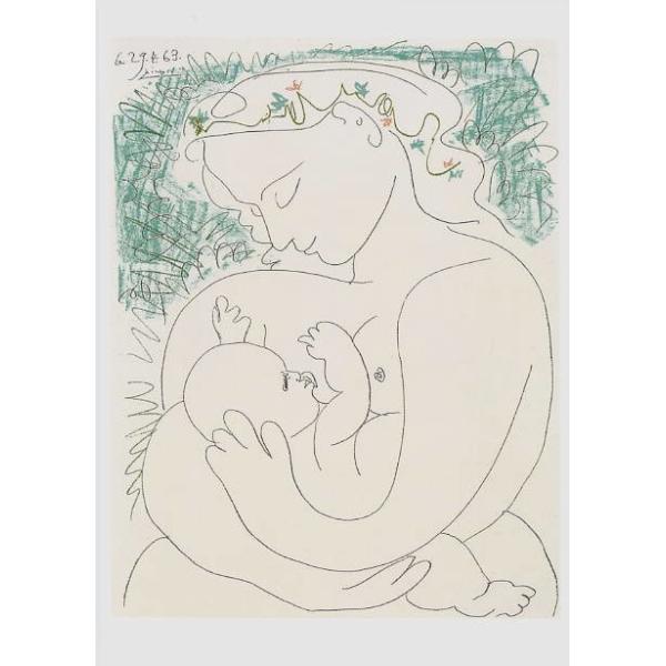 14.8 x 10.5 cmPablo Picasso (1881-1973)Maternite,29.4.1963輸入国：　スイス