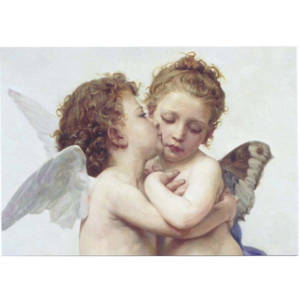 William Bouguereau (1825-1905)The first Kiss (detail)10.3X14.8cm輸入国：フランス