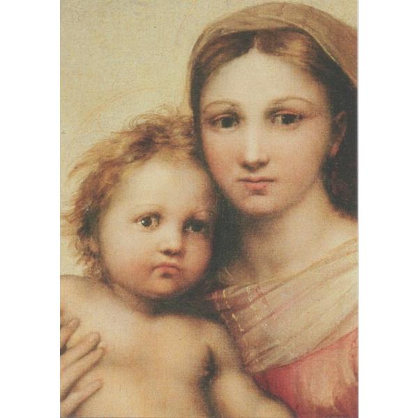 Raffael (Rafaello Santi) 1483-1520 Die Sixtinische Madonna,1512/13(detail) 14.8 x 10.5 cm輸入国　：　ドイツ