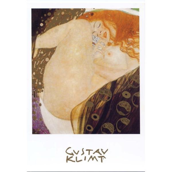 15.0x 10.5cm Klimt Danae (サイン入り、サインは黒っぽく見えますが、ゴールド色インク使用です） 輸入国：イタリア