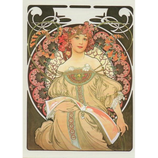15.0 X 10.5 cm Alphonse Mucha 1860-1939 Reverie,1897輸入国：ドイツ