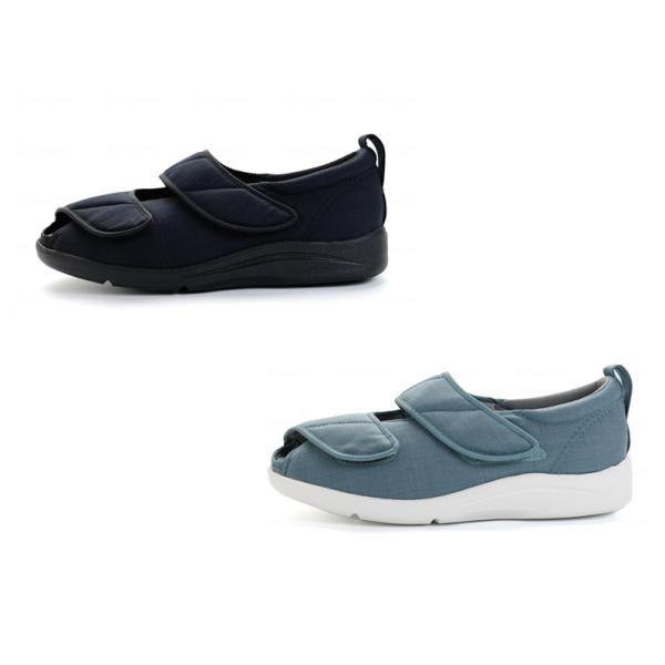 ※こちらのページは片足の販売ページとなります。2枚羽根のオープンタイプでオールシーズン使えるサンダル 安全と快適性がＵＰ！コメント〇かかと部分の突起で脱ぎやすい〇2枚のベルトで調整しやすく、お好みのフィット感が叶います。〇裏地はメッシュで通...