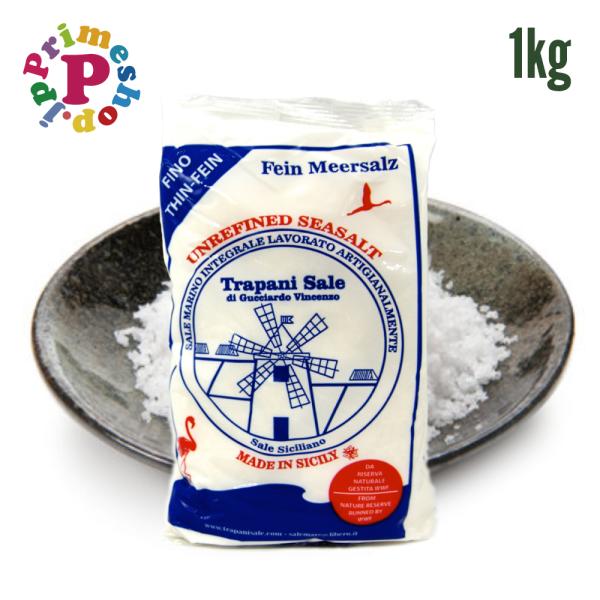 【商品情報】シチリア島のトラパ二地方で紀元前から続く塩田で採れた海塩です。【特徴】シチリア海域の海水特有のコクが有ってピリ辛の塩です。【使い方】フィーノ（細粒）は、料理の仕上げ、日々のサラダ用として最適な形状ですが、パスタの茹で塩、調理にも...