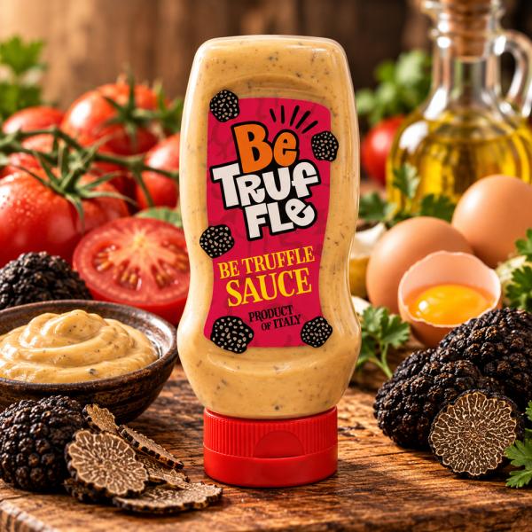 【いつものBBQを、トリュフ香る大人のごちそうに】「Be Truffle Sauce（ビー・トラッフルソース）」は、クラシックなバーベキューソースのコク深い味わいに、トリュフの芳醇な香りを組み合わせた、ちょっと贅沢なトリュフソースです。いつ...