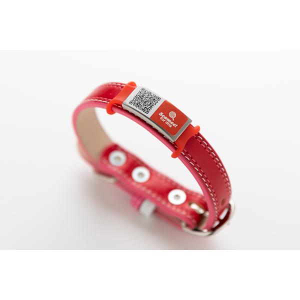 ペットの命を守る迷子札。QRコードを使って安全、簡単、高機能、個人情報保護。本商品は、Scamee! for dog シール5枚セットにシリコーンプレートタグ1個が付いています。シリコーンプレートタグに、Scamee! for dog シー...