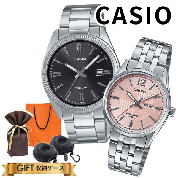 【発売日：2025年05月01日】--関連キーワード--カシオ ペアウォッチ CASIO ペア腕時計 メンズ レディース ペアセット シルバー クオーツ デイデイト 5気圧防水 記念日 プレゼント ギフト 夫婦 カップル 人気 おしゃれ ブ...