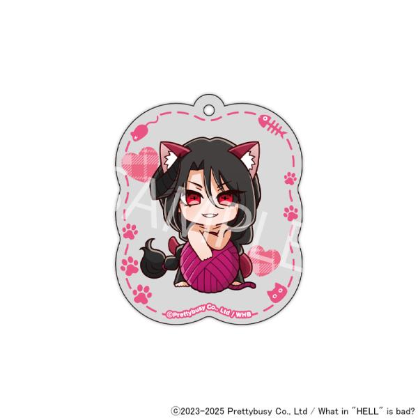 ■商品名：What in hell is bad?‐地獄のどこが悪い？ 猫の日 ミニキャラオーロラキーホルダー[アスモデウス]■商品タイトル：What in hell is bad?‐地獄のどこが悪い？■商品タイトルヨミ：ジゴクノドコガワル...