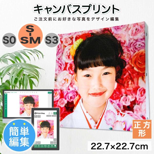 キャンバスプリント S-SMサイズ(幅22.7cｍ×高さ22.7cｍ)◆キャンバス仕様・サイズ：幅22.7cｍ×高さ22.7cｍ (厚み1.8cm)・素材：綿化繊・木枠：桐木枠◆プリント仕様既製キャンバスを使用しておりますので側面への印刷は...
