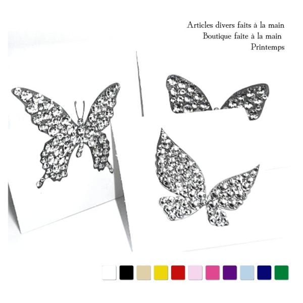 蝶々 バタフライ 蝶【40mm〜】SWAROVSKI デコシール お好きなアイテムなどにペタッと貼るだけ。スマホケース 車 バックミラー パソコン 自転車 マグカップ 瓶 など屋外用のシートにSWAROVSKIELEMENTSを使用し製作。...